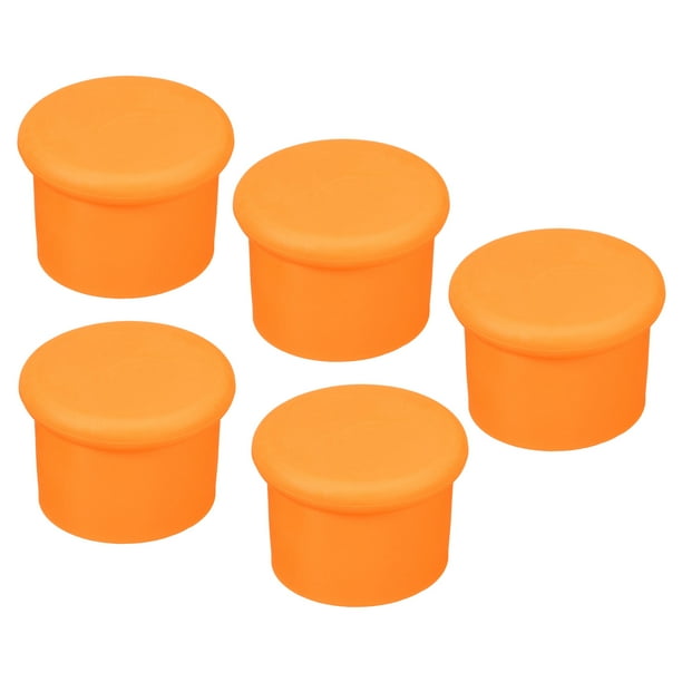 Uxcell 26mm/1.02" ID Silicone Bottle Caps Reusable Sealer Cover Orange ...