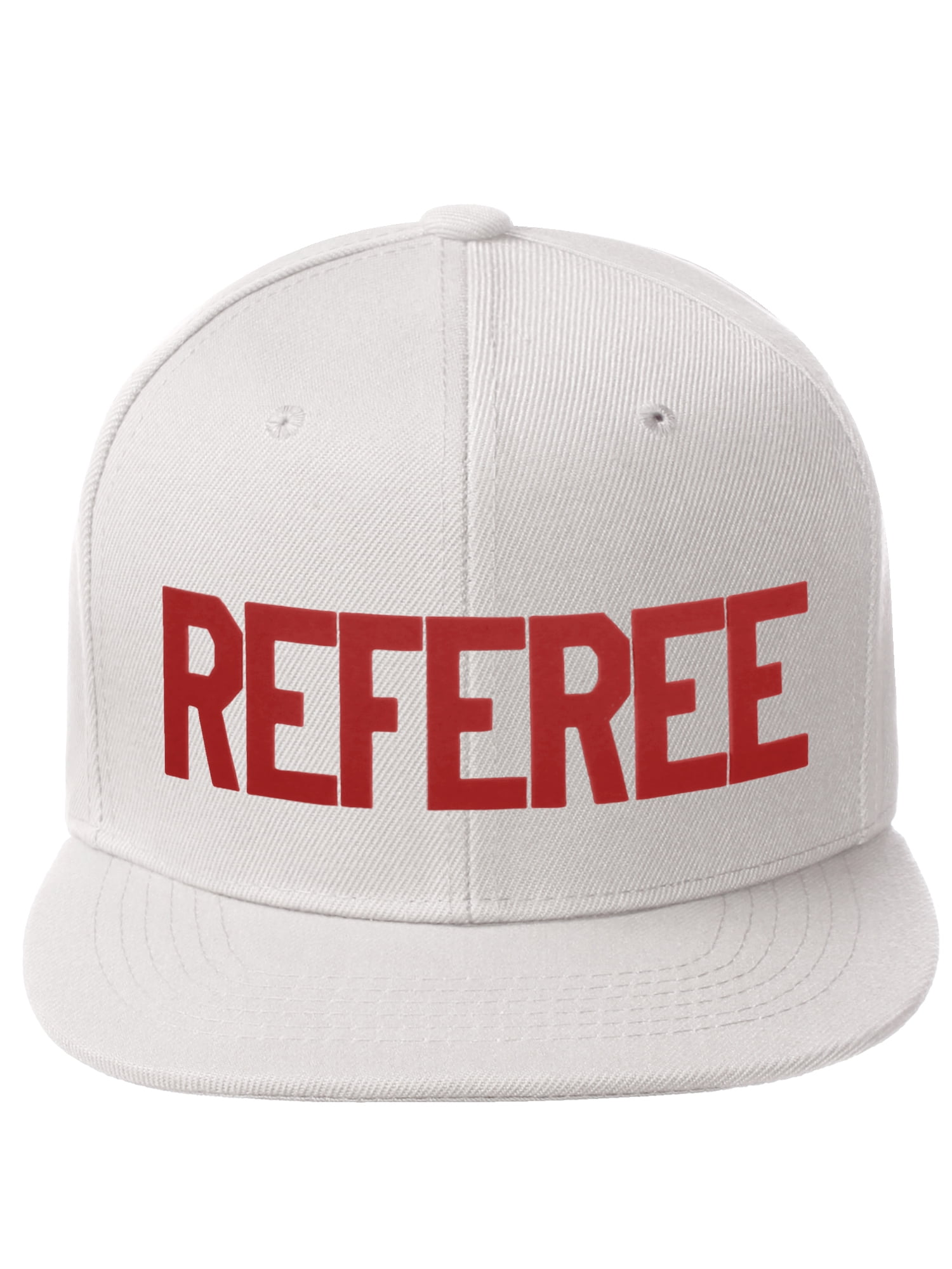 Classic Snapback Referee Hat High Profile Flat Bill Visor Adjustable ...