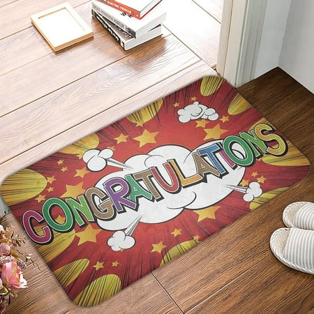 Graduation Decoration Door Mat Anti-slip Bottom Indoor Outdoor Carpet ...