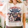 Teeso Patriotic Cats America 250 TShirt, Red White Mew Sublimation Tee ...