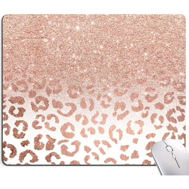 Mouse Pad, Rose Gold Mouse Pad with Cheetah Design, Cute Mouse Pads for ...