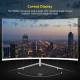 Z-EDGE U27C 27-inch Curved Monitor Full HD 1920x1080 75Hz 5ms VGA+HDMI ...
