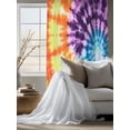 Abstract Rainbow Sheer Curtains 72 Inch Long 1 Panel Modern Blue Purple ...