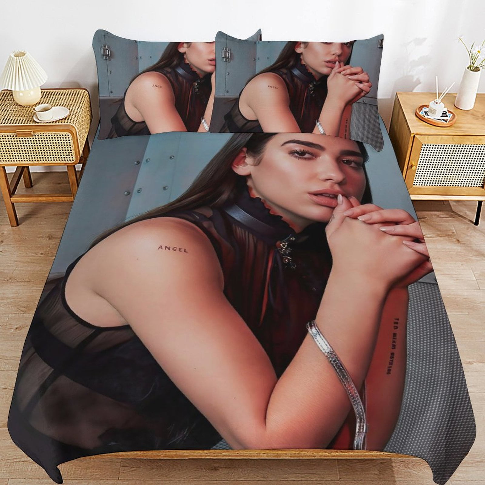 Dua Lipa Fabric Composition Sleep Fit Machine Clean Hidden Zipper Duvet ...