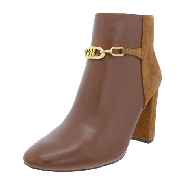 Lauren Ralph Lauren Womens Meredith Leather Almond Toe Ankle Boots ...