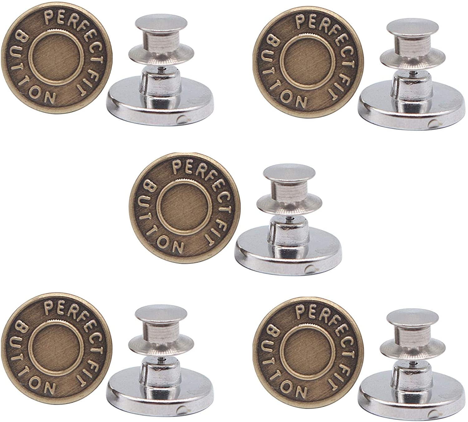 Finydr Jean Buttons,Detachable Denim Button，Instant Buttons Replacement ...