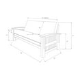Washington Frame-Rustic Walnut Finish-Peter's Cabin Mattress-Storage ...