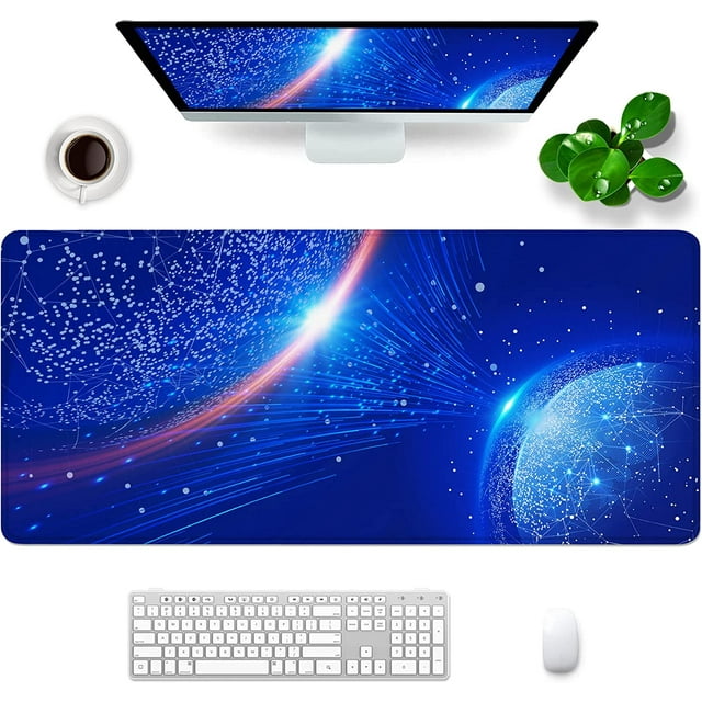 Blue Gaming Mouse Pad XXL Large Mouse Pad 35x15.7x0.12 inch Extra Large ...