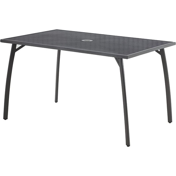 AECOJOY 51"x31" Rectangular Outdoor Dining Table, Metal Patio Table ...