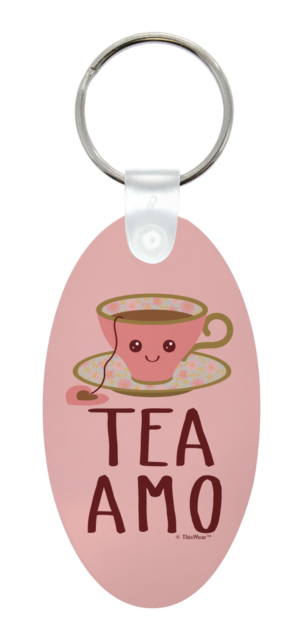 ThisWear Funny Couples Gift Tea Punny Kawaii Tea Amo Aluminum Oval ...