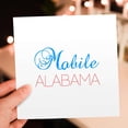 3drose, Mobile, Alabama Blue, Red Text on White. Positive Fancy Design ...
