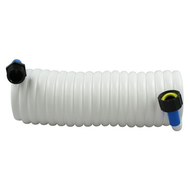 Seachoice Coiled Washdown Hose w/ Sprayer and Brass Fittings, 25 Ft ...