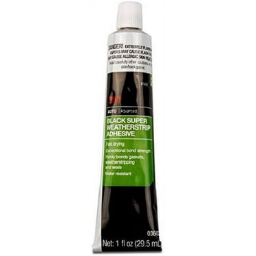 3M Super Weatherstrip and Gasket Adhesive, 08581, 2 fl oz Tube, Black ...