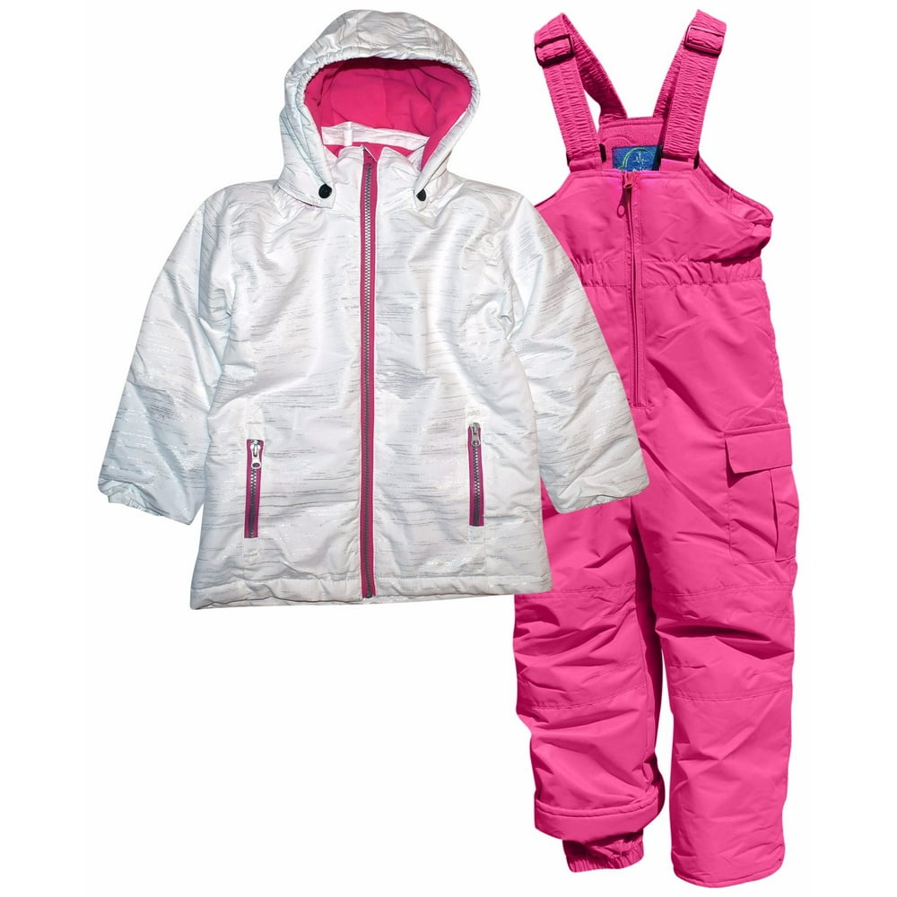 Pulse Little Girls Insulated Snowsuit 4-7 Glitter Snow Jacket and Ski ...