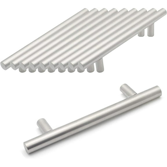 Goldenwarm 10 Pack Modern Stainless Steel Brushed Nickel Cabinet ...