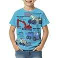 BOOMNY Baby Boys Short Sleeve T-Shirts Crew Neck Cartoon Excavator ...