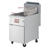 40 lb. Floor Standing Liquid Propane Commercial Fryer with 90,000 BTU ...