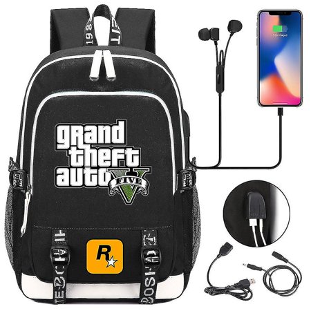 Grand Theft Auto Gta5 Teenagers Primary And Secondary School Bags Men's ...