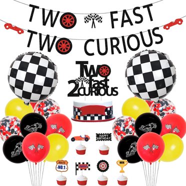 Two Fast Birthday Centerpieces - Vintage Race Car Birthday Decorations ...