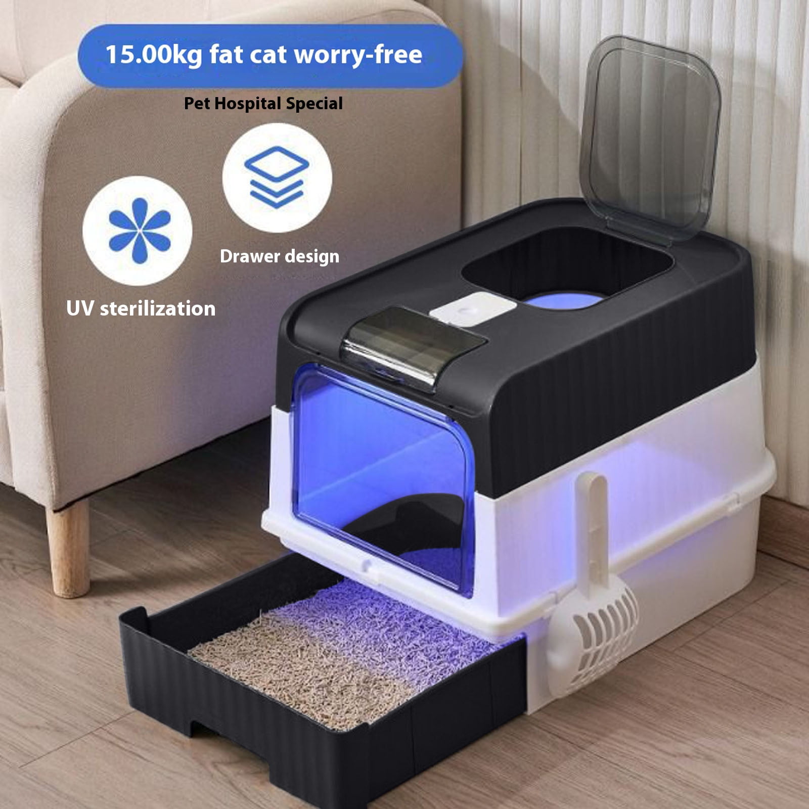 Click here for Bker Cat Litter With Large Foldable Cat Litter Wit... prices