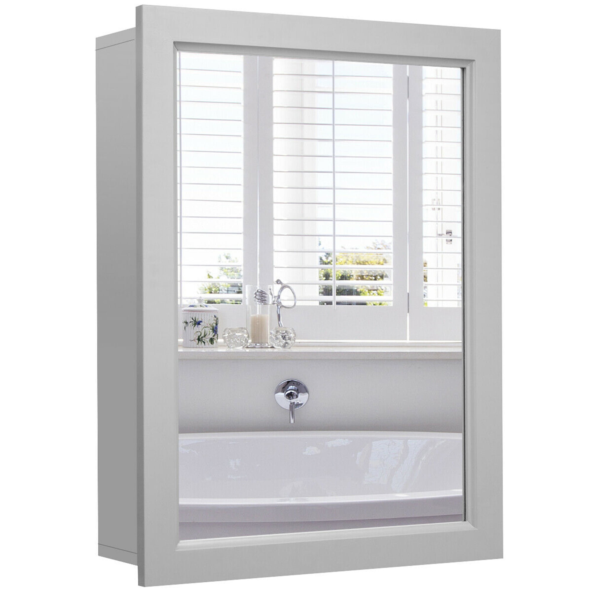 Click here for Gymax Mirrored Wall-Mounted Medicine Cabinet With... prices