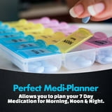 MEDca Weekly Pill Organizer, 7 Day Morning, Noon, Night Medicine ...