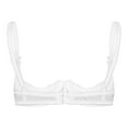 Renvena Womens Lace Bra Half Cup Open Bra Underwired Bra Nightclub Open Nipple Bra Underwear