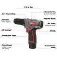 Hyper Tough 12V Max Lithium-Ion Cordless 2-Speed Drill Driver with 1 ...