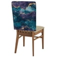 Blue Purple Marble Chair Back Covers, Modern Abstract Gradient Texture ...