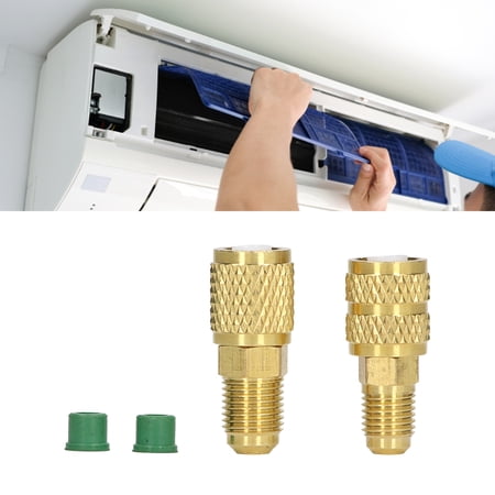 R410 R22 Refrigerant Adapter, R22 1/4 Male To 1/4 Female Heavy Duty ...