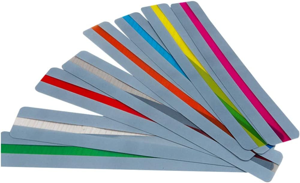 16Pcs Reading Guide Strips Colored Overlay Highlight Bookmarks Reading ...