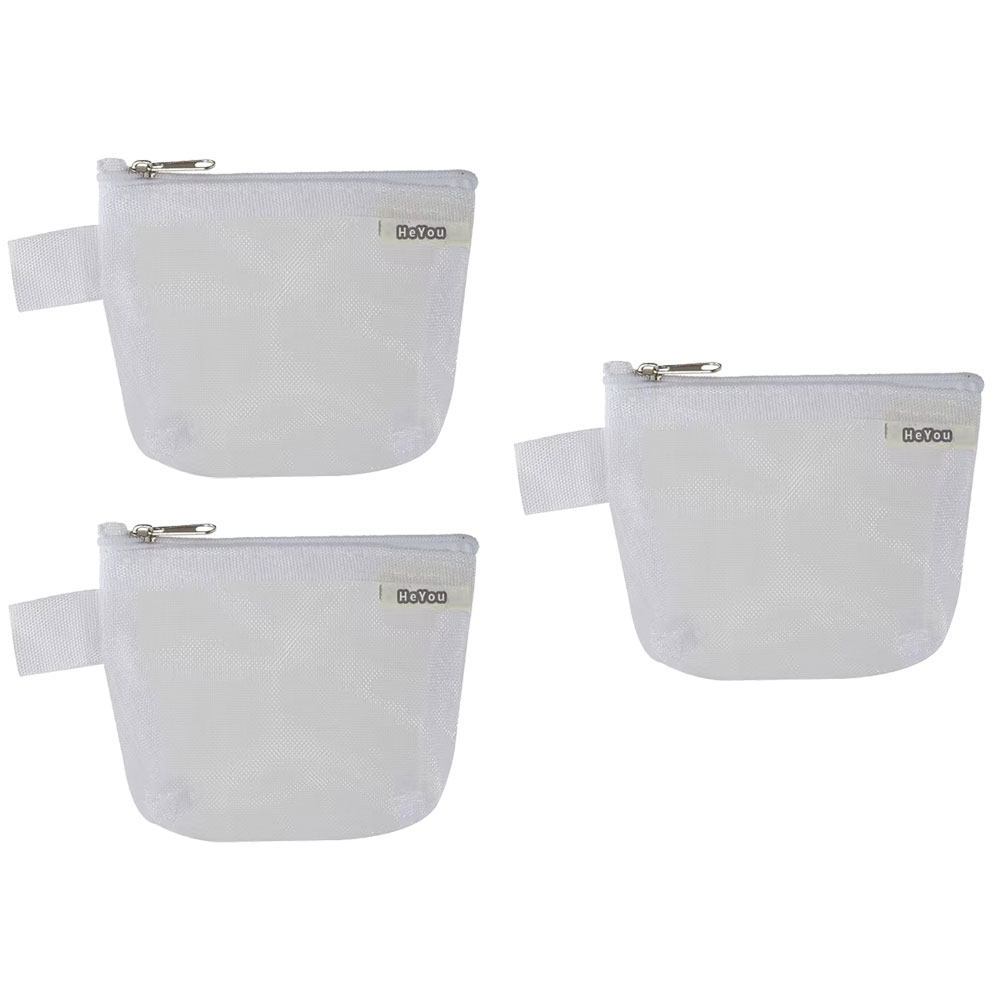 Mini zipper mesh bag, keychain bag, keyholder, coin wallet, transparent ...