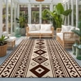 Brown Boho 4'x6' Rug for Dining Table for 4 People Under Table ...