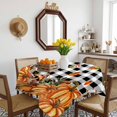Autumn Thanksgiving Pumpkin Table Cloth 60x60in, Waterproof Square ...