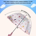 2 Pcs Kids Clear Bubble Umbrella, Unicorn Pattern with Easy Grip Curved ...