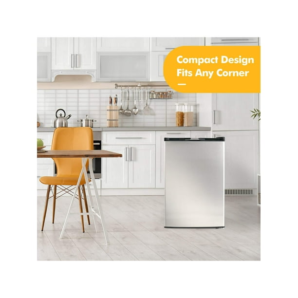 STAKOL 3 cu.ft. Compact Upright Freezer w/Single Stainless Steel Door ...