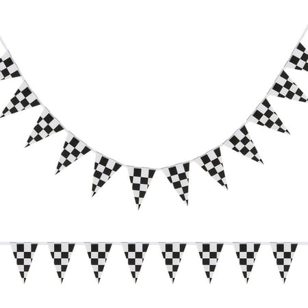 Surrme 10 Meters Checkerboard Banner Racing Flag Party Flag Banner Prop ...