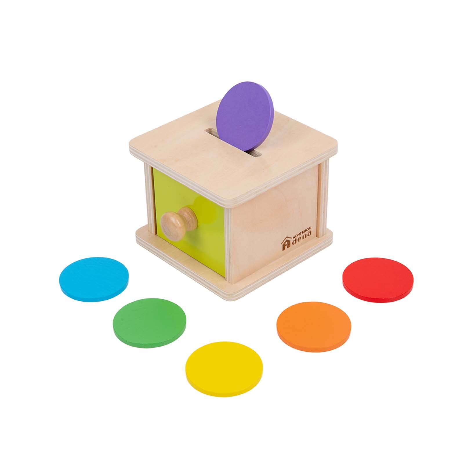 Monedero Adena Montessori para 6 a 12 meses con 6 discos de colores ...