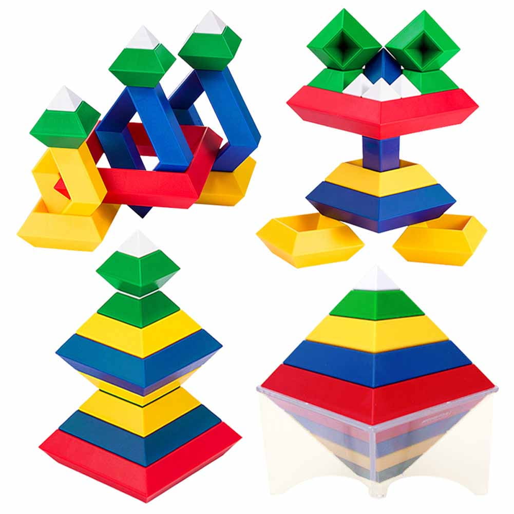 Fdit Magic , Pyramid Puzzle Toy,Kids Children DIY Assembly Pyramid ...