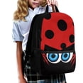Binienty Red Black Polka Dot Eyes Print School Backpack for Teens ...