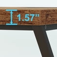Industrial Computer Desk 60 Inch, Rustic Wood and Metal Writing Table ...