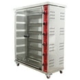 6-Roll Roast Chicken Rotisserie Machine Oven Vertical Gas Rotating Rod ...