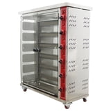 6-Roll Roast Chicken Rotisserie Machine Oven Vertical Gas Rotating Rod ...