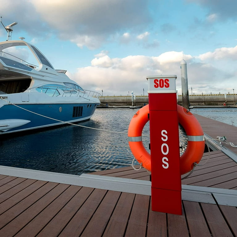 Floating Rescue Rope 28 Inch Boat Safety Throw Ring With 98.4FT Rope ...