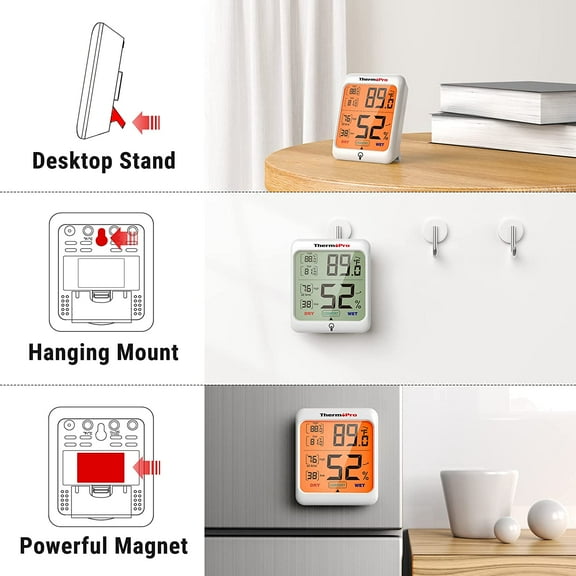 ThermoPro TP55 Digital Hygrometer Indoor Thermometer Humidity Gauge ...