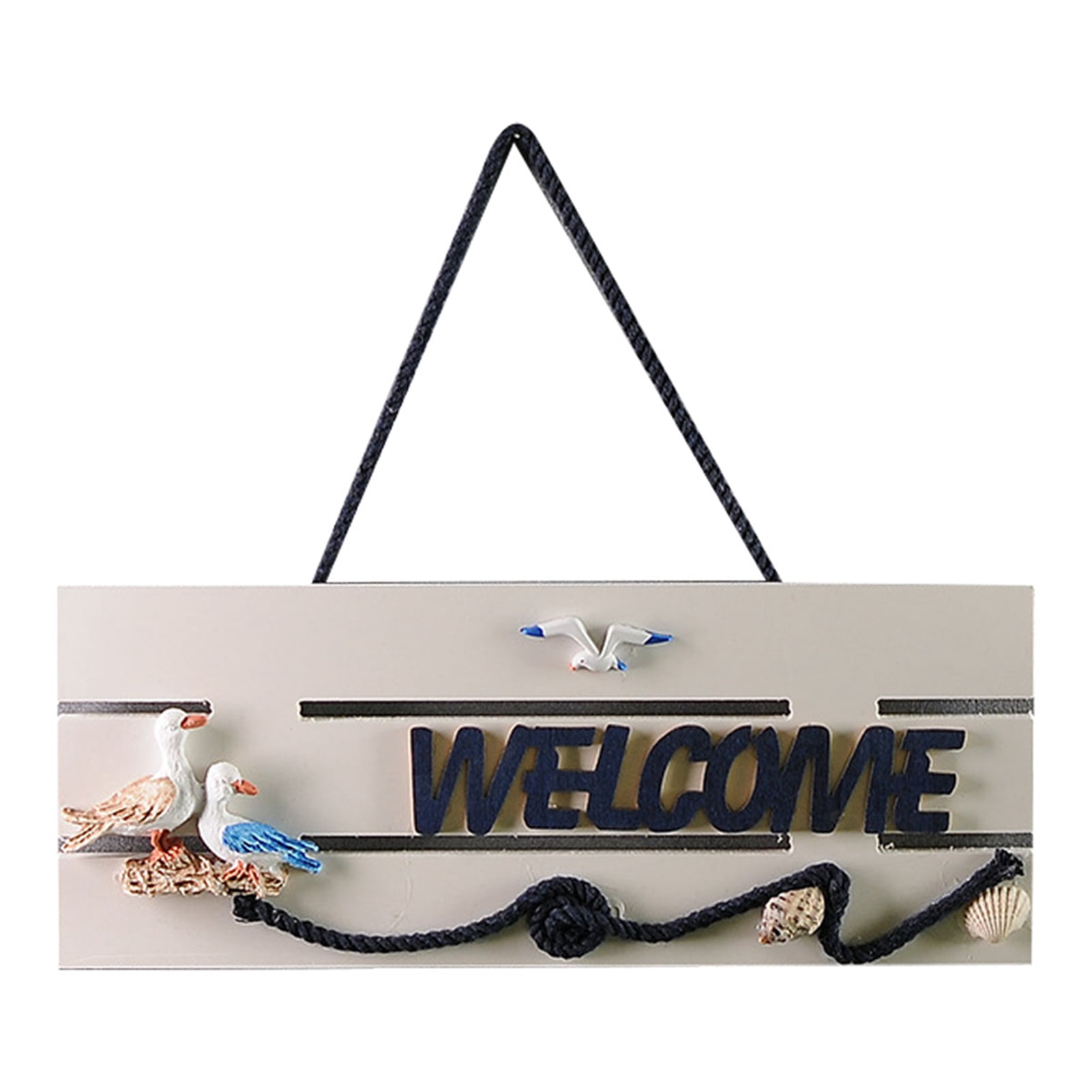 Welcome Sign Ocean Style Hanging Wall Sign Decoration for Front Door ...