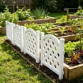 Beforeyayn White Plastic Garden Fence Picket, Edgings For Lawns ...