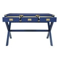 Wellington 46" Desk with Power in Lapis Blue Finish in Engineered Wood ...