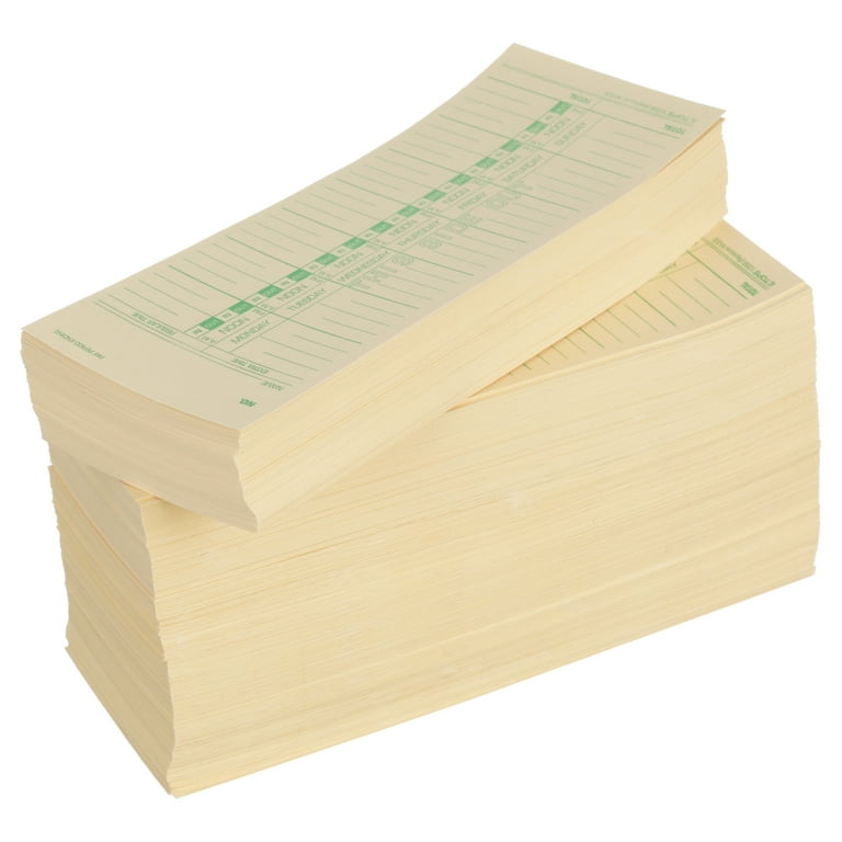 500 Count Time Card Box Tops Bi-Weekly Time Cards - Numbered Days, 3 ...