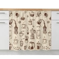 Coffee Cabinet Curtains 28" W x 35" L Vintage Coffee Beans Brewing ...